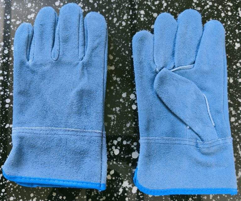 Industrial cow split leather gloves » Nesa & Mia Leather